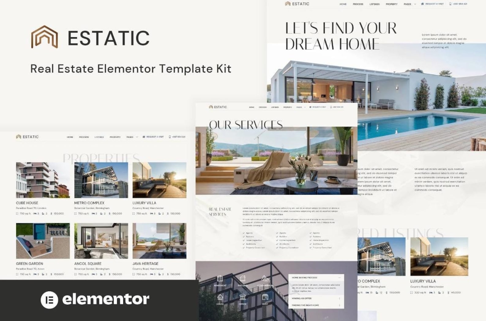 Real Estate Elementor Template Kit | Real Estate Agent Website Template ...