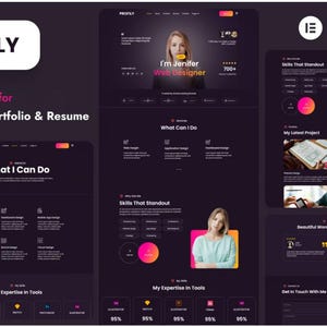 Personal Portfolios | Resume Elementor Template Kit | Wordpress Theme | Portfolio Template ...
