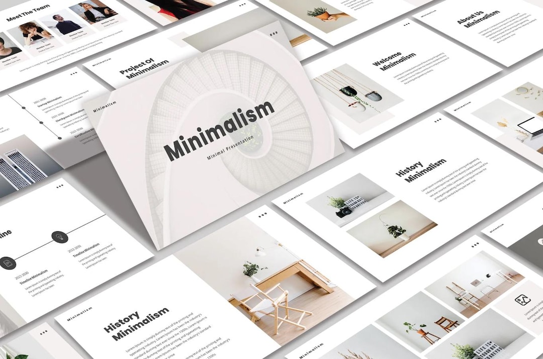 Minimalism Powerpoint Template: Modern Business Slides - Etsy