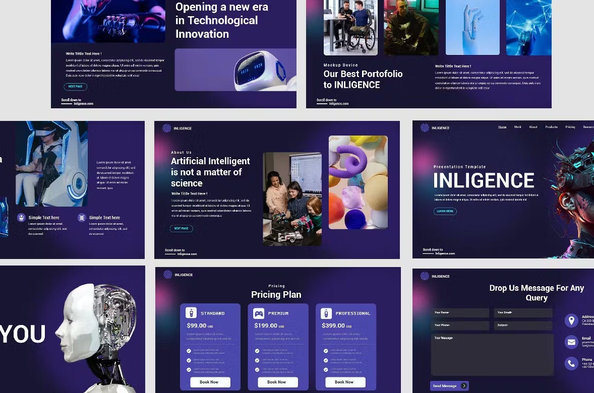 Powerpoint Ai Presentation Template, Modern Presentation, Modern Design ...