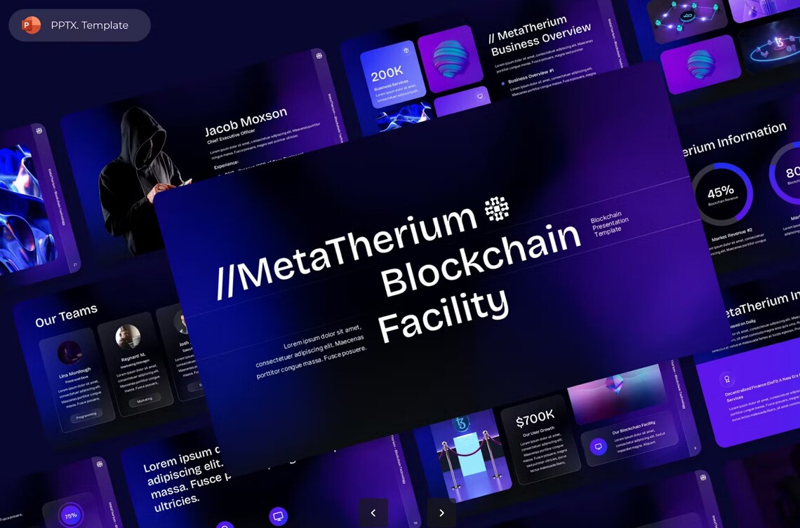 Blockchain Powerpoint Presentation Template: Crypto PPT, Tech Slide Deck (digital Download) - Etsy