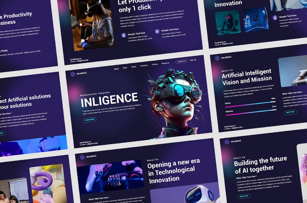 Powerpoint Ai Presentation Template, Modern Presentation, Modern Design ...