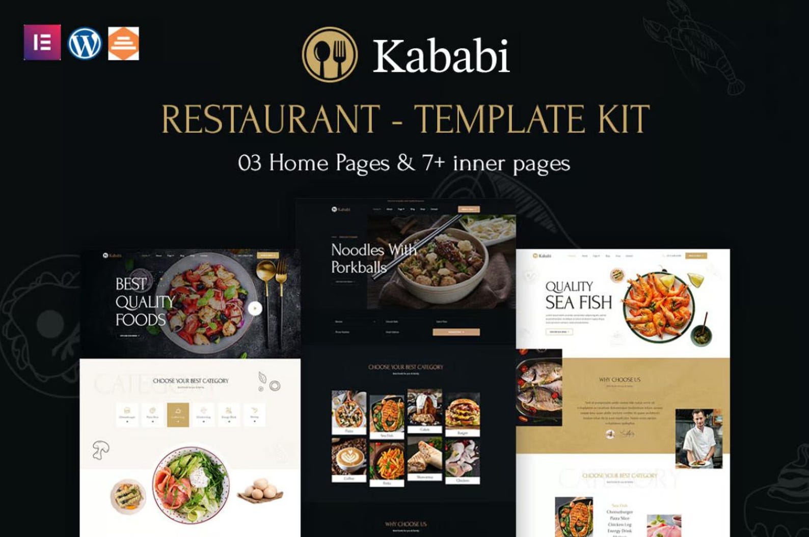 Restaurant Elementor Template Kit, Restaurant Website, Wordpress Food ...