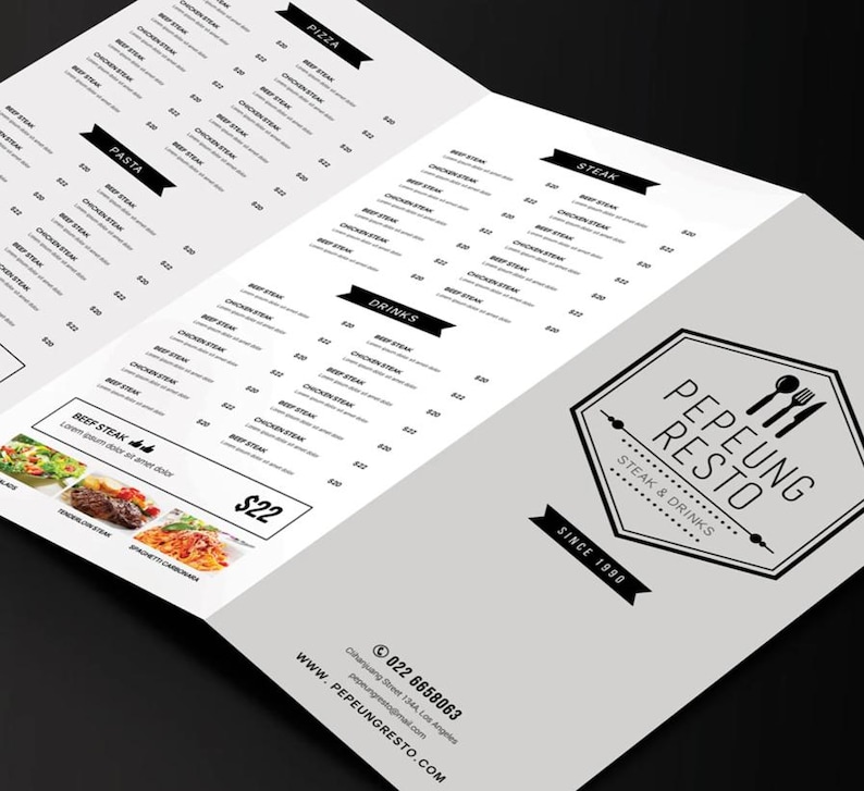 Restaurant Menu Template, Food Menu Template, Restaurant Food Menu ...