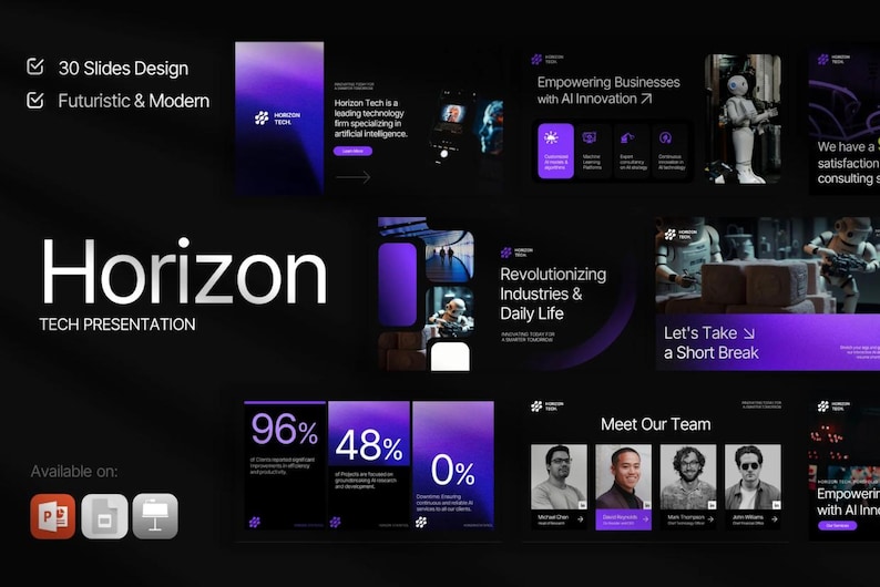 Technology & AI - Presentation Template - Etsy