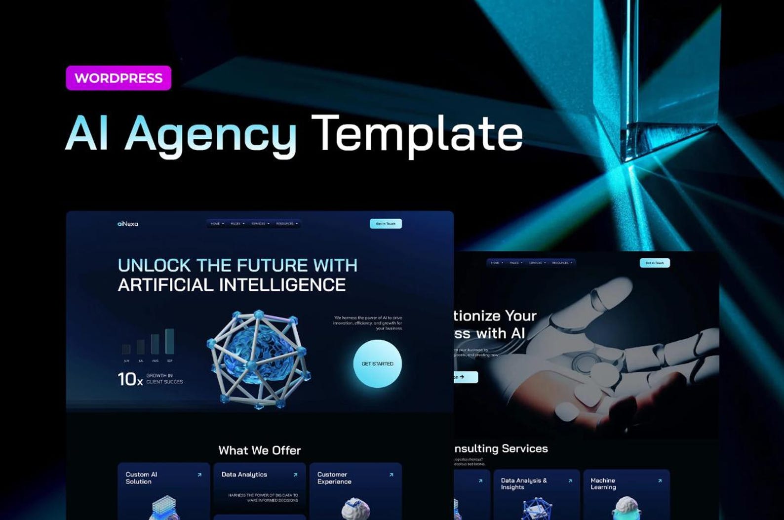 AI Agency Elementor Pro Template Kit, Responsive Web Studio Design ...