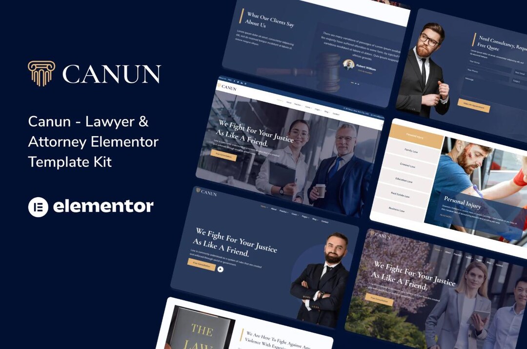 Lawyer Attorney Elementor Template Kit: Law Firm Website - Etsy