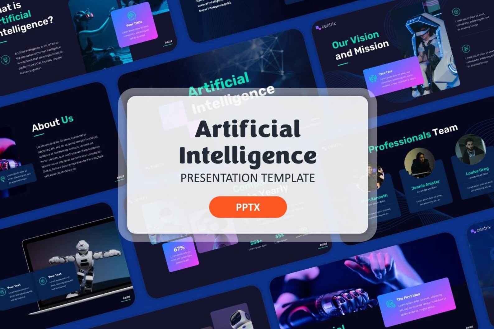 Artificial Intelligence - PPT Template, Ai Technology Powerpoint ...