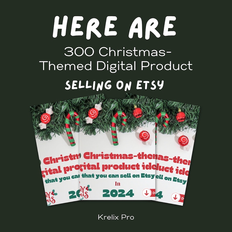 150 Christmas-themed Digital Product Ideas, Christmas 2025 Etsy Digital ...