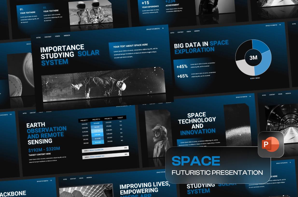 AI Powerpoint Template, Space Futuristic Powerpoint, Science Powerpoint ...