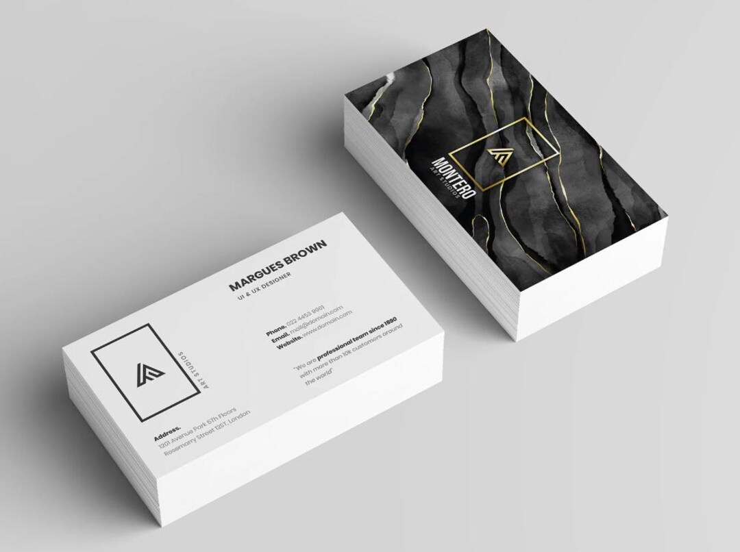 Modern Business Card Design: Custom Visiting Card, Print Ready - Etsy