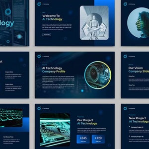 Ai Technology Powerpoint Template - Etsy