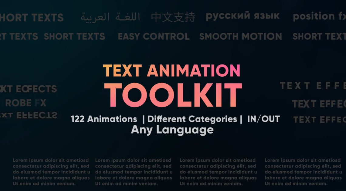 Text Animation Toolkit for Premiere Pro, Design and Template Bundle ...