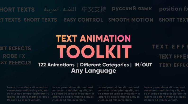 Text Animation Toolkit for Premiere Pro, Design and Template Bundle ...