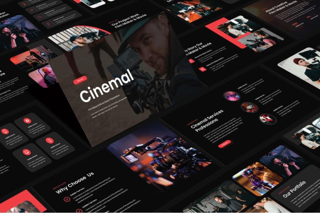 Cinema Powerpoint Template: Modern Business Presentation (PPTX & PPT ...