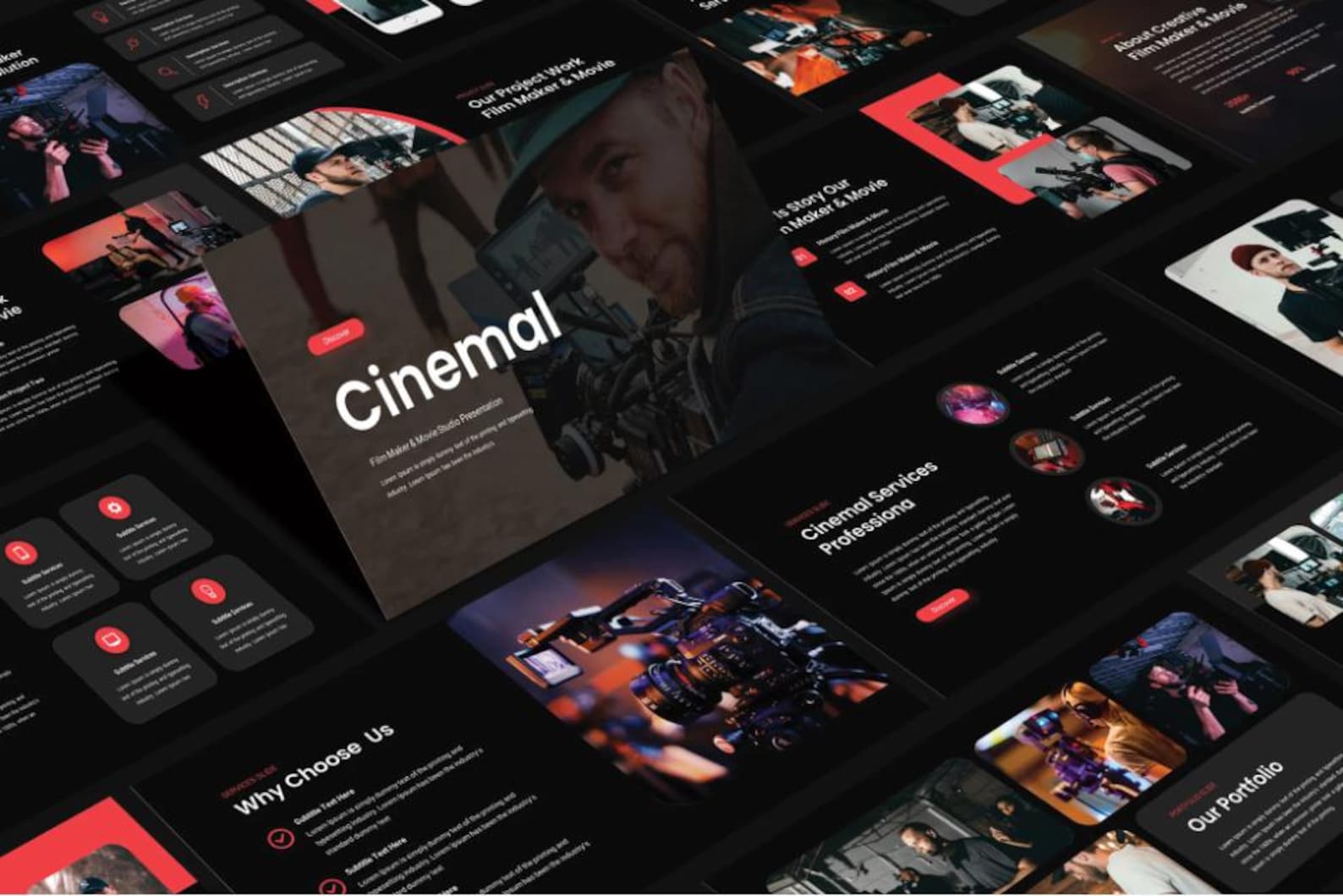 Cinema Powerpoint Template, Business Template, Modern Template - Etsy