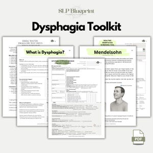 Dysphagia Toolkit for Speech Language Pathologists | Printable Therapy ...