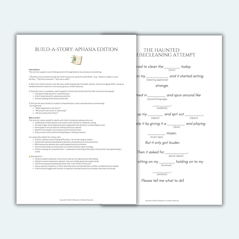 Aphasia Word Finding Printable Therapy Games - Etsy