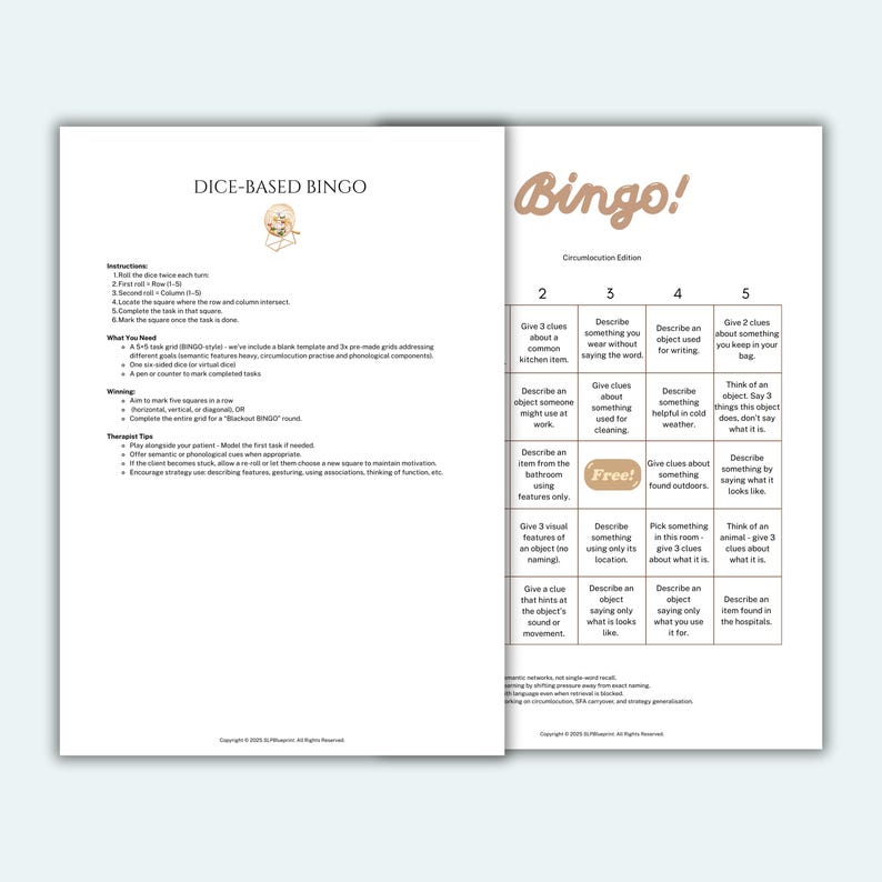 Aphasia Word Finding Printable Therapy Games - Etsy