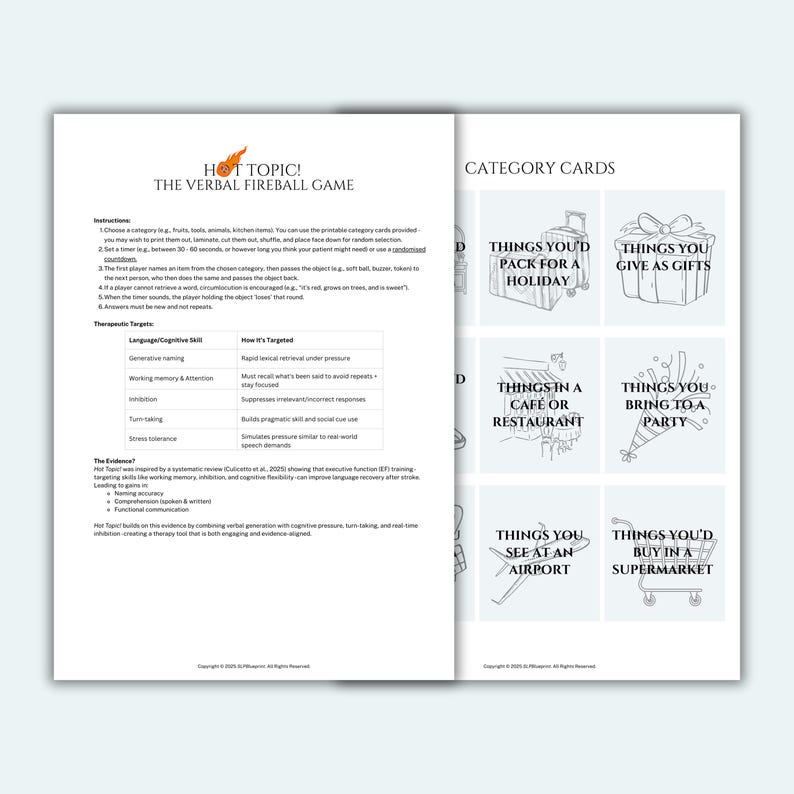 Aphasia Word Finding Printable Therapy Games - Etsy