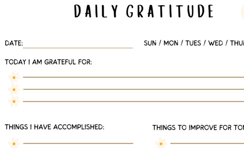 Daily Gratitude Journal - Etsy