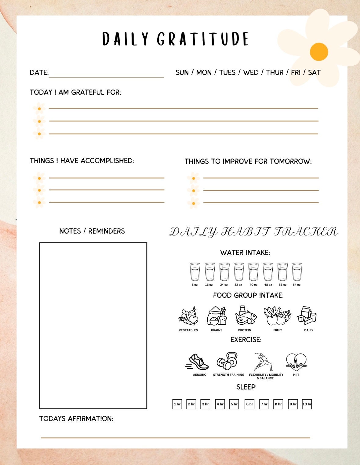 Daily Gratitude Journal - Etsy