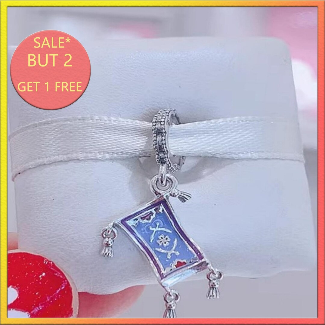 Aladdin Magic Carpet Dangle Charm, Silver Charm,charms for Bracelet ...