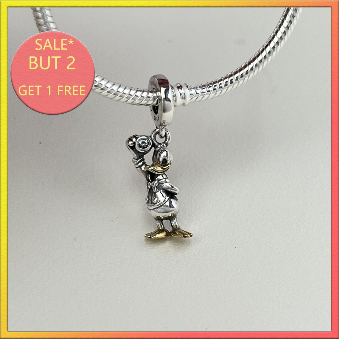 100th Anniversary Donald Duck Dangle Charm, Silver Charm,charms for ...