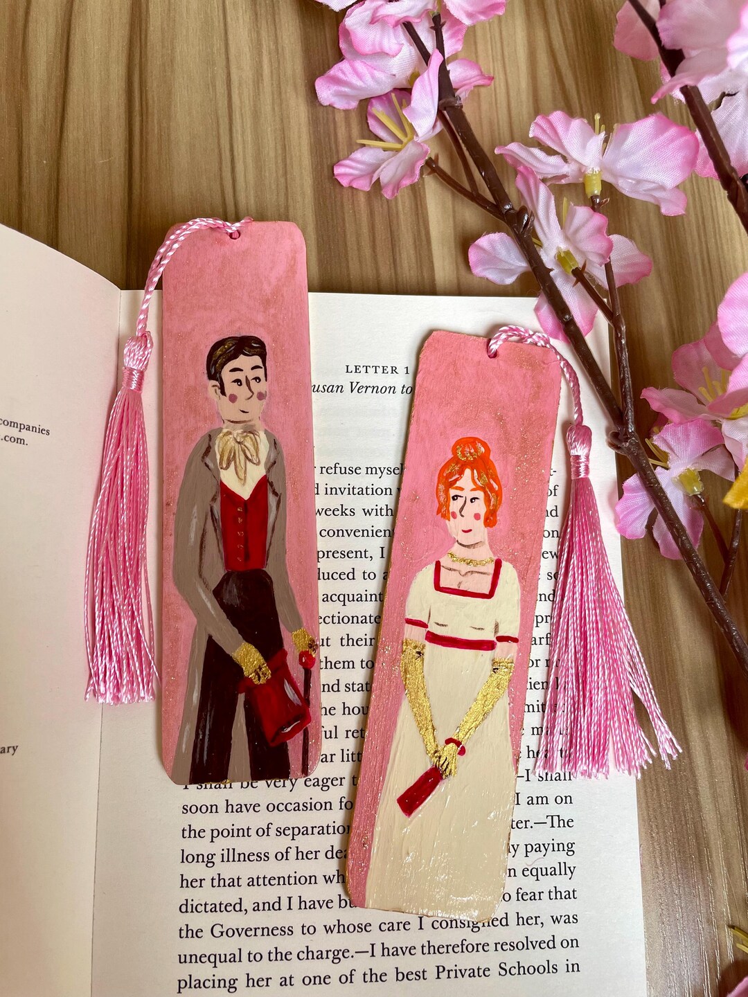 Custom Portrait Bookmark Set • Bridgerton Regency Aesthetic • Book Club ...