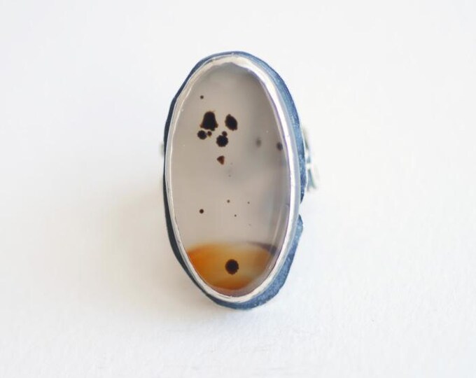 Sunny Side Ring, Montana Agate Jewelry.... - Etsy