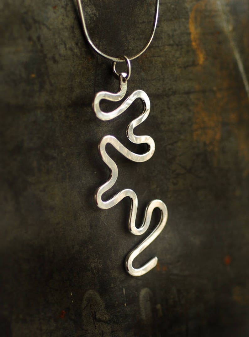 Abstract Wearable Art Pendant Sterling Silver Minimalist - Etsy