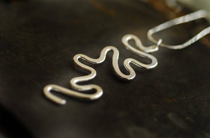 Abstract Wearable Art Pendant Sterling Silver Minimalist - Etsy