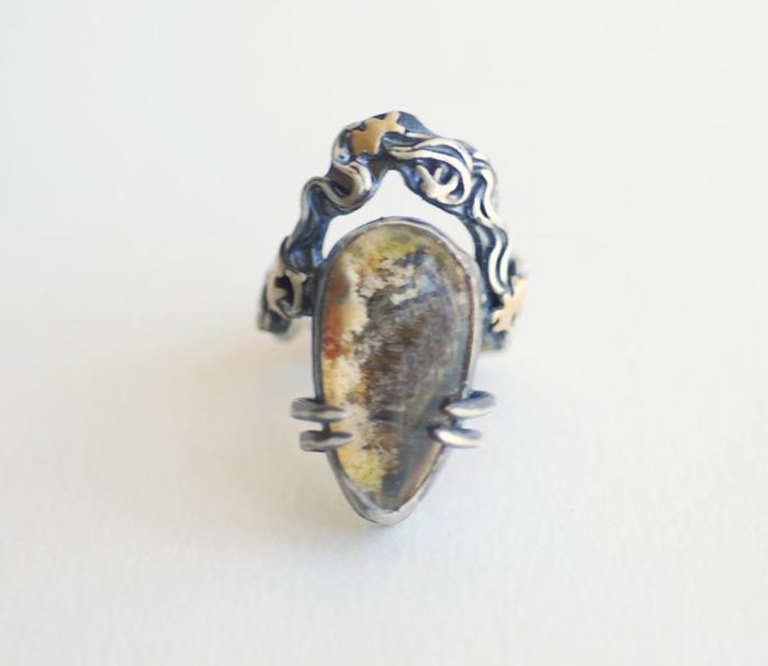 Enchanted, Lodolite Ring, Sterling Silver Tree Jewelry, Fae Ring, Fairy Jewelry, Elven Jewelry ...