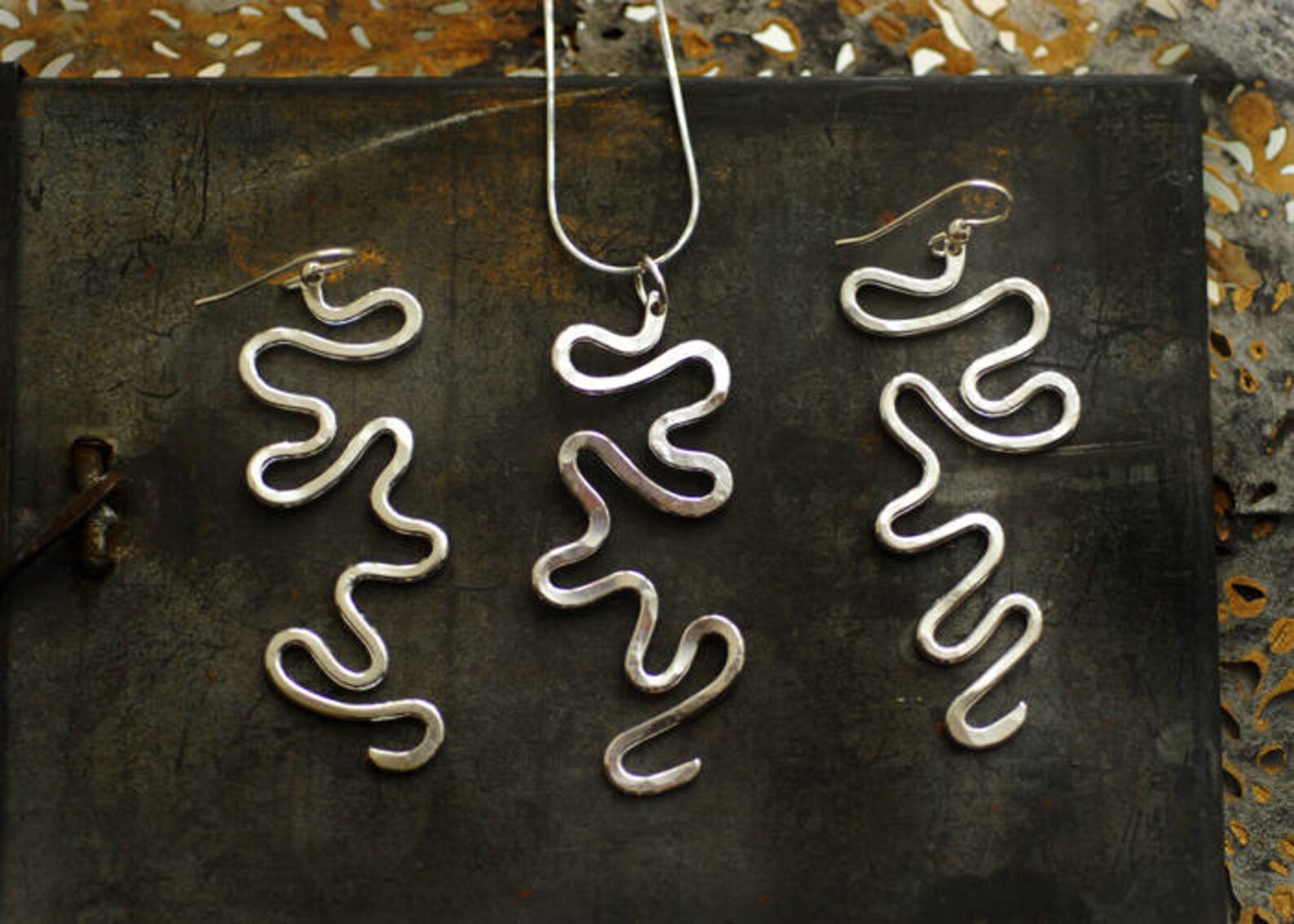 Abstract Wearable Art Pendant Sterling Silver Minimalist | Etsy