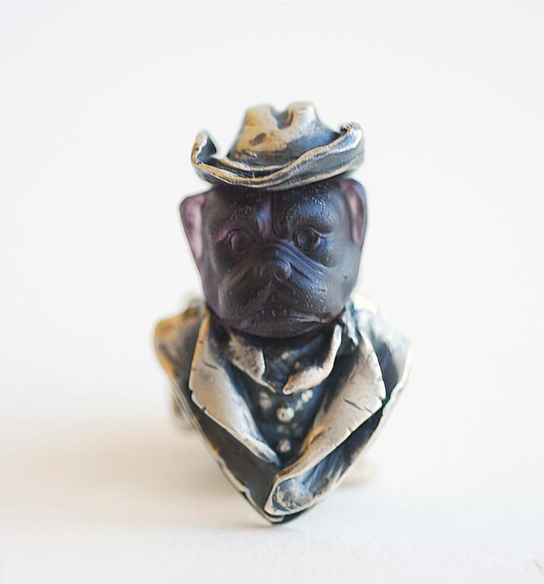 Detective Bull Ring, Statement Ring, Sterling Silver, Sherlock Holmes ...