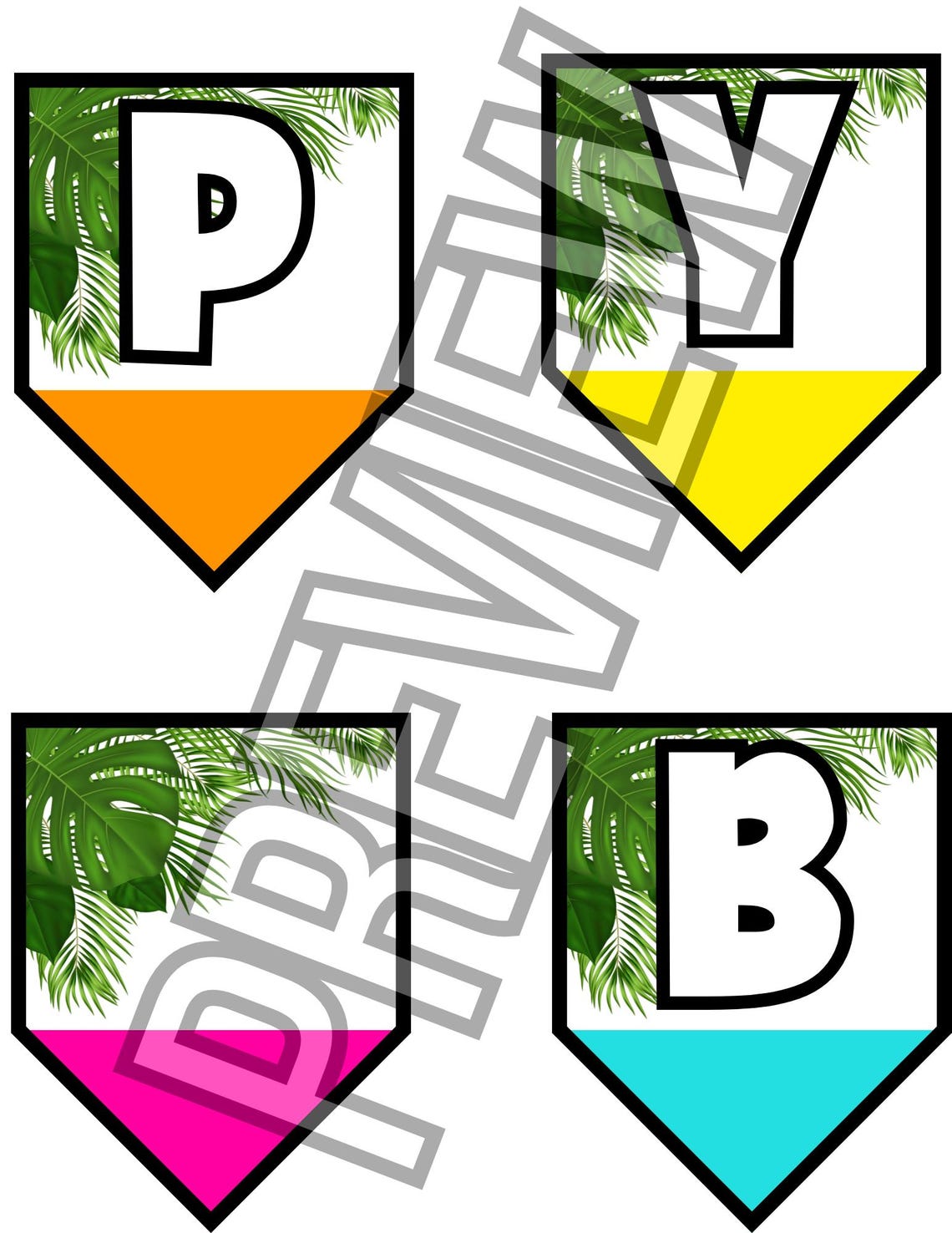 Birthday Board Tropical Bright Vibrant Classroom Decor Printables ...