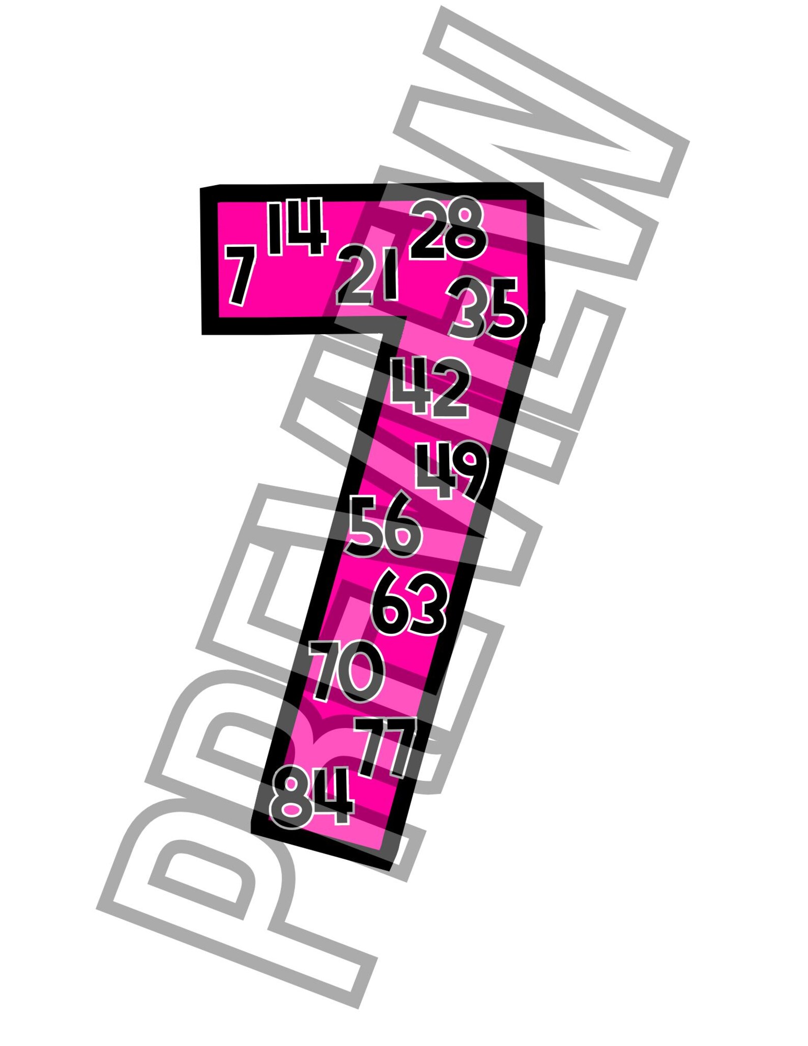 Skip Counting Numbers Tropical Bright Vibrant Classroom Decor ...