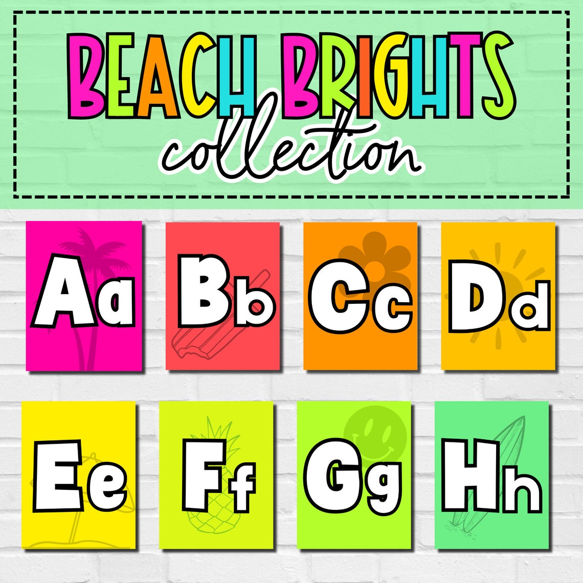 Tropical Bright Vibrant Classroom Decor Bundle Decor Pack Printables ...