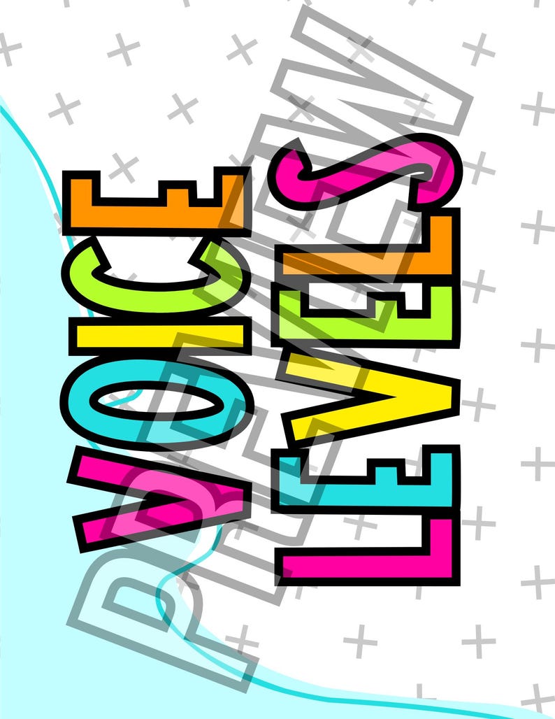 Voice Levels Display Tropical Bright Vibrant Classroom Decor Printables ...