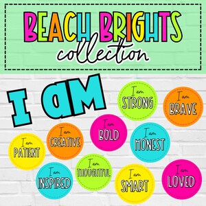 Tropical Bright Vibrant Classroom Decor Bundle Decor Pack Printables ...