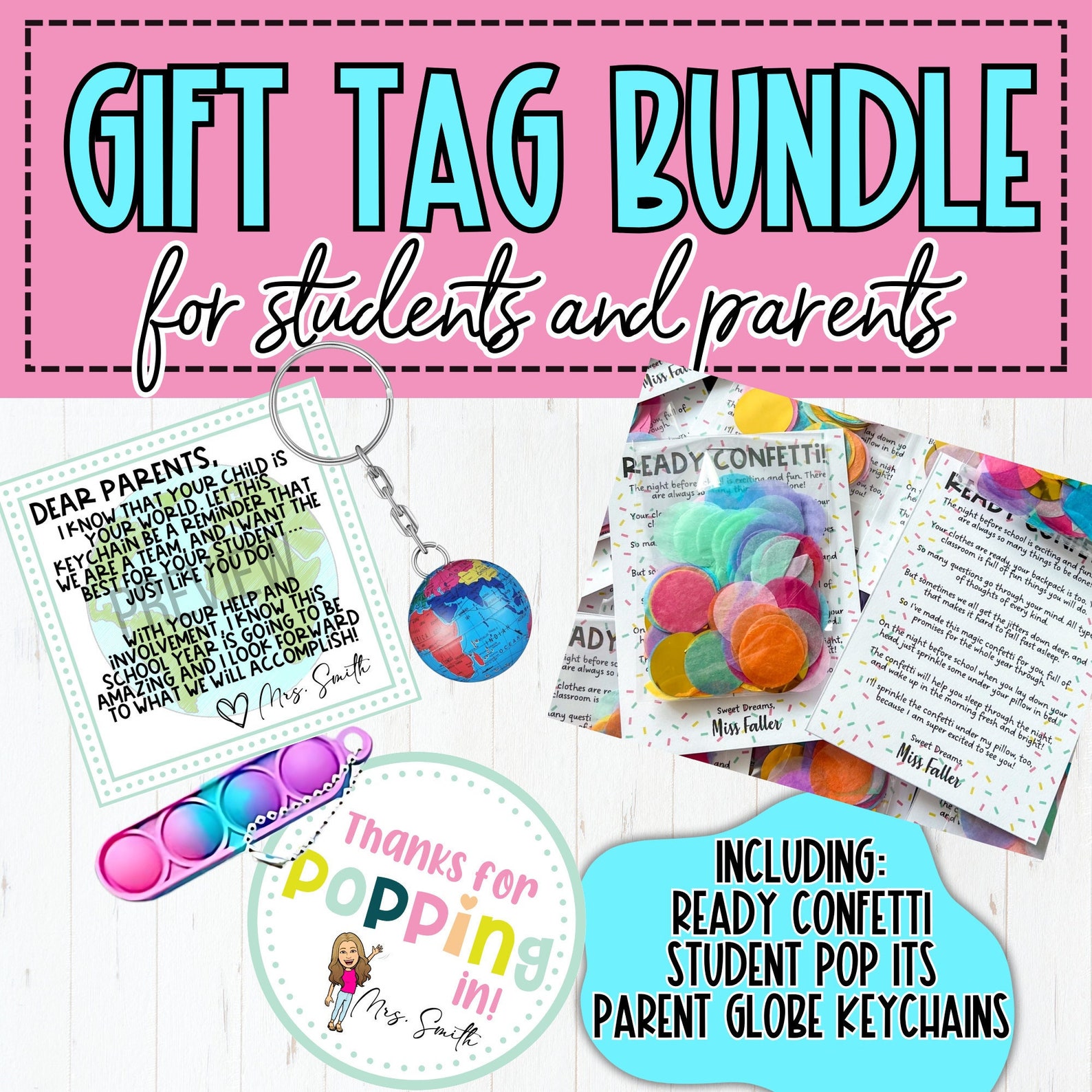 Meet the Teacher Gift Tags BUNDLE THREE Gift Tags Open House ...