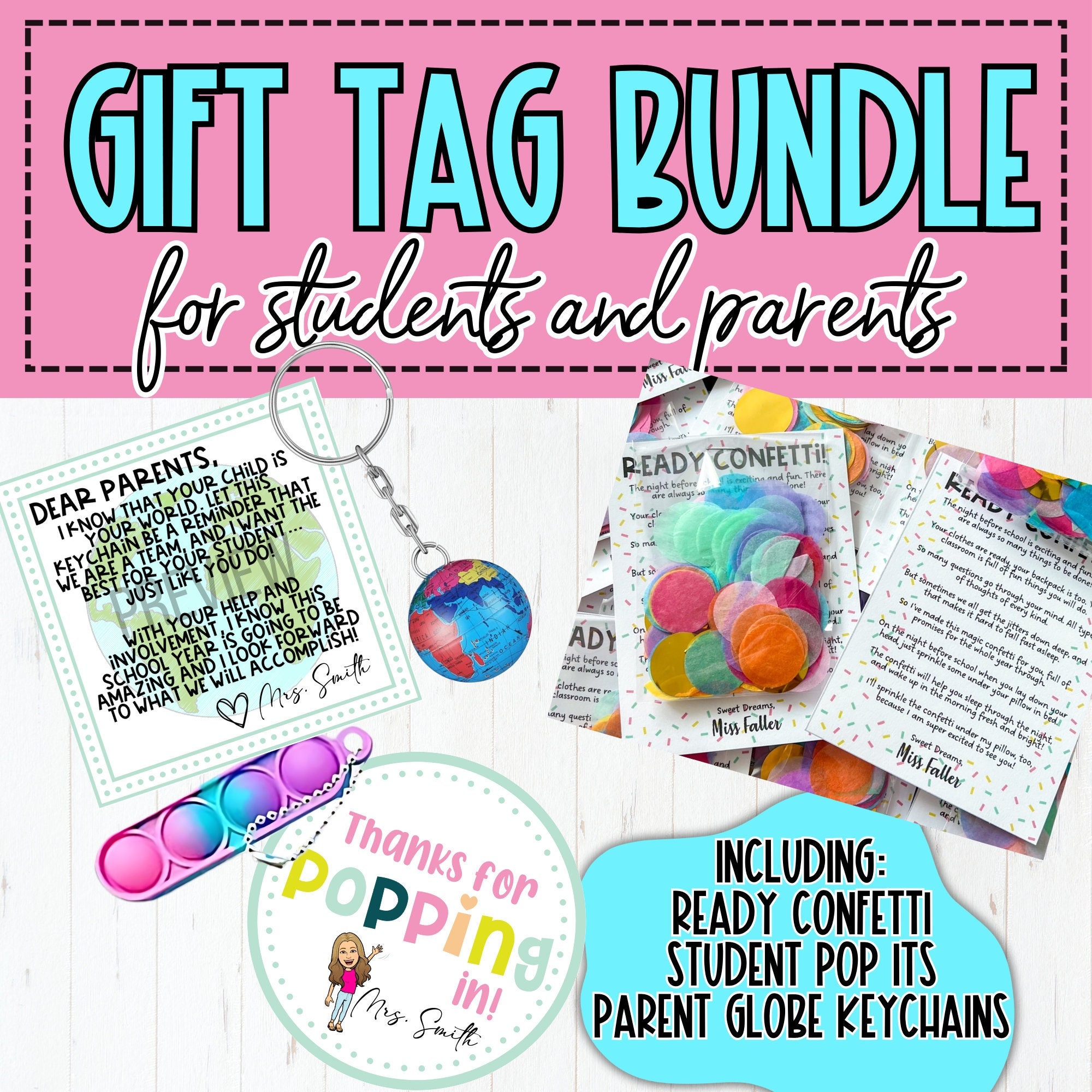 Meet the Teacher Gift Tags BUNDLE THREE Gift Tags Open House ...