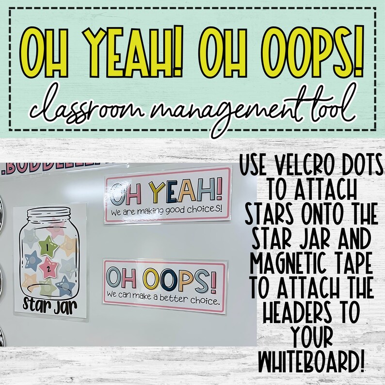 Oh Yeah! Oh Oops! Classroom Management Tool With STAR JAR & Monthly ...