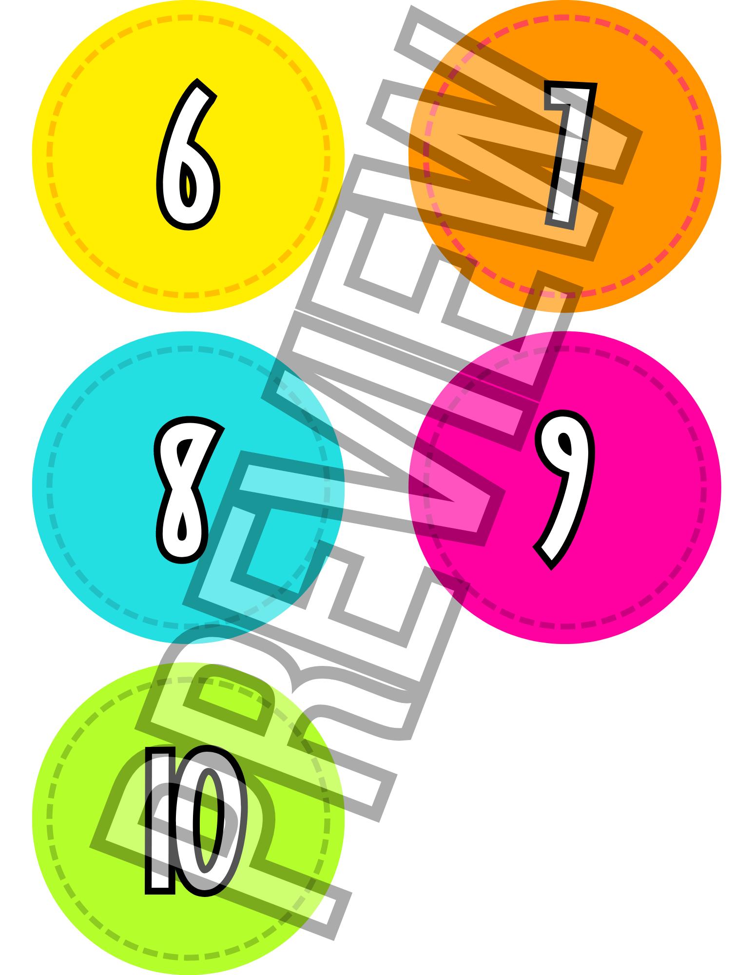 Numbers 1-30 Tropical Bright Vibrant Classroom Decor Printables Teacher ...