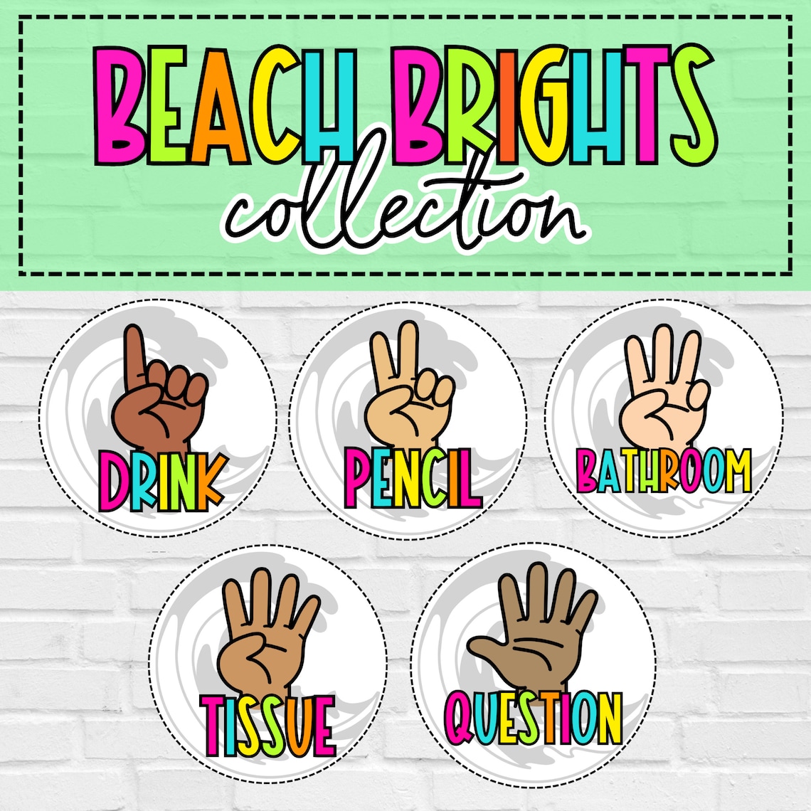 Tropical Bright Vibrant Classroom Decor Bundle Decor Pack Printables ...