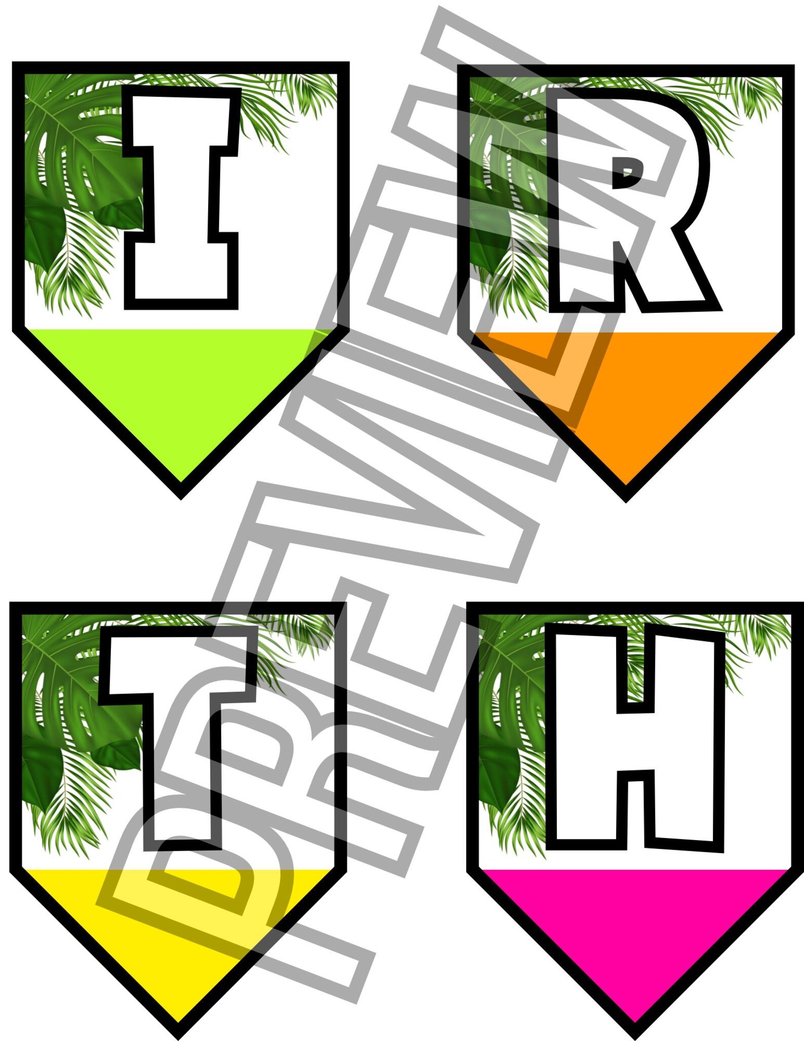 Birthday Board Tropical Bright Vibrant Classroom Decor Printables ...