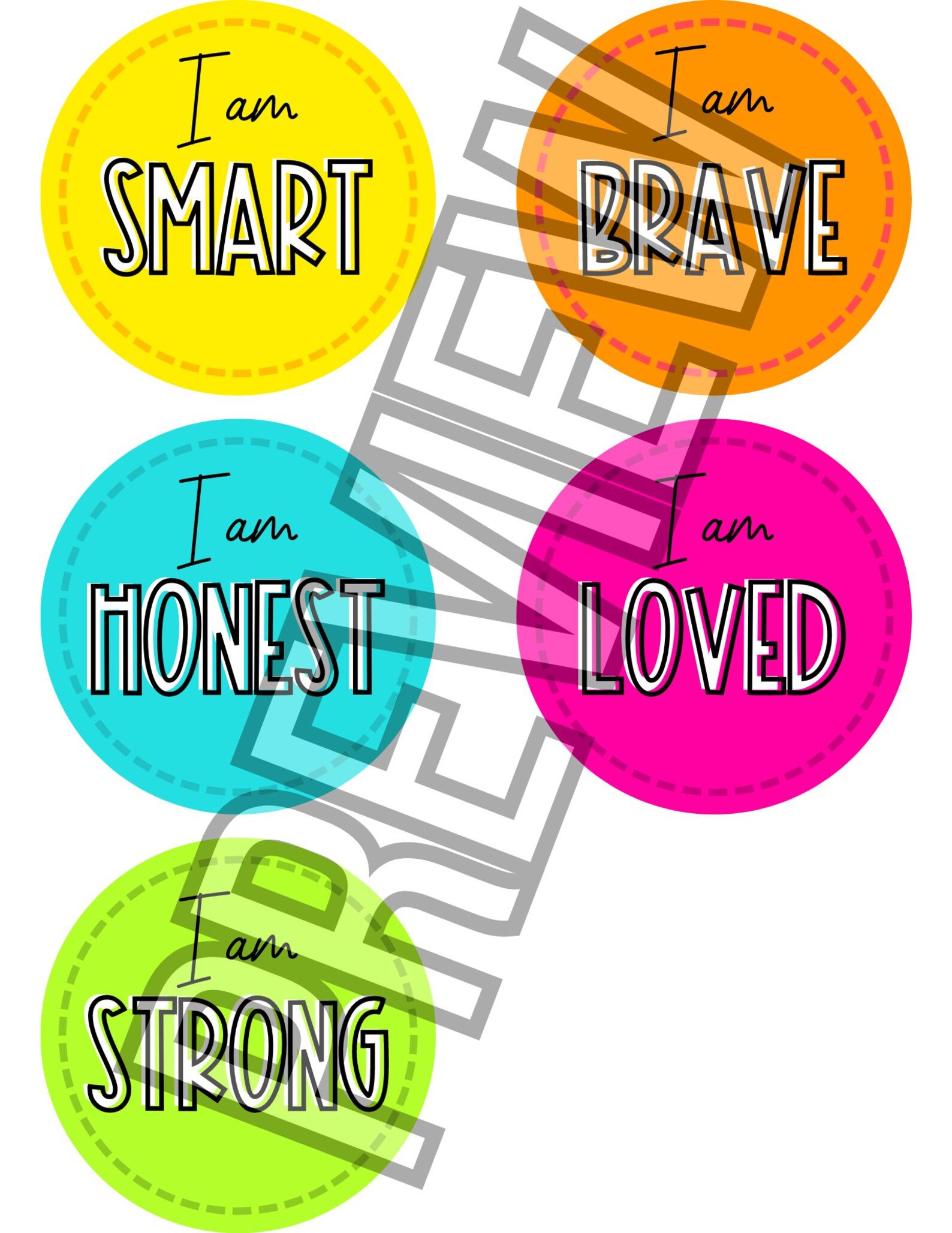 Affirmation Station Tropical Bright Vibrant Classroom Decor Printables ...