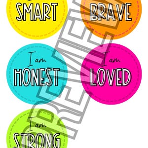 Affirmation Station Tropical Bright Vibrant Classroom Decor Printables ...
