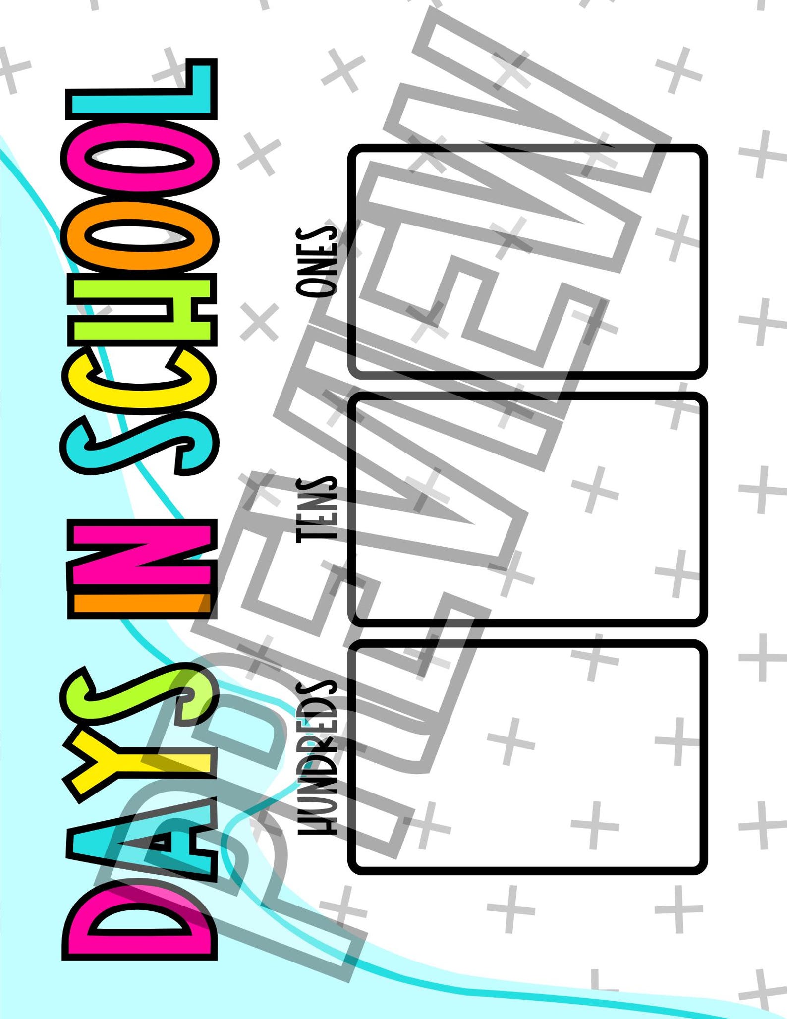 Days in School Counter Tropical Bright Vibrant Classroom Decor ...