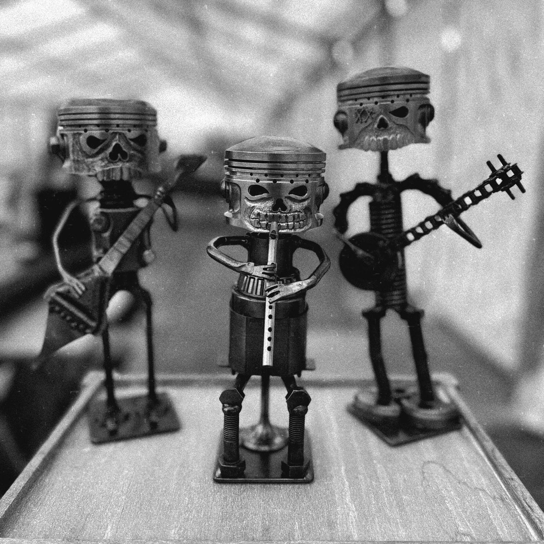 Piston Head Musician Gift Scrap Metal Art Guitar Tin Whistle - Etsy ...